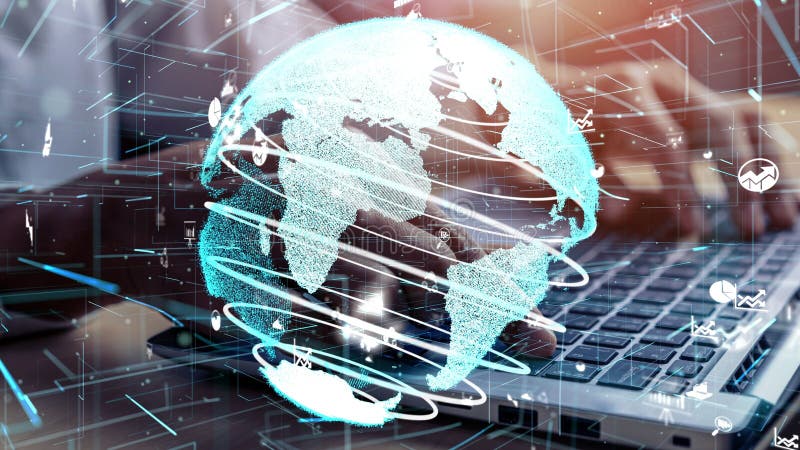 Conceptual People Network Linking and Connection Stock Illustration ...