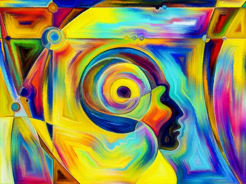 Conceptual Perception stock illustration. Illustration of chin - 106824012