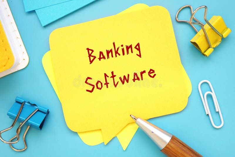 Conceptual Photo about Banking Software with Written Text Stock Image ...