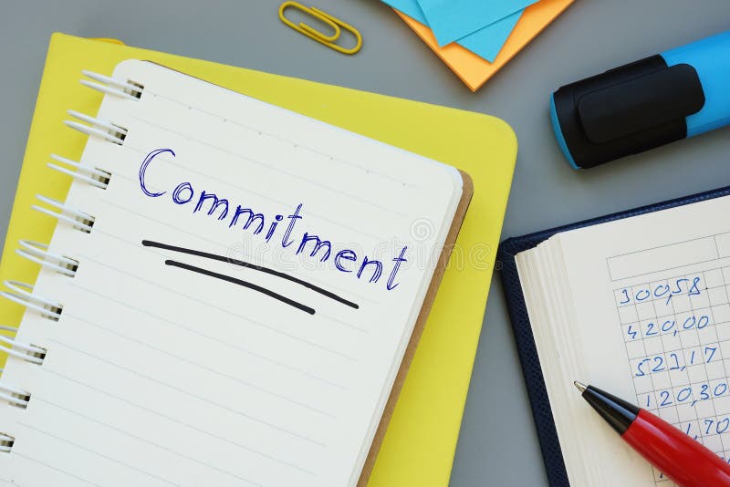 Conceptual Photo about Commitment with Written Text Stock Image - Image ...