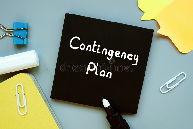 Contingency Plan is Shown on the Conceptual Photo Using the Text Stock ...