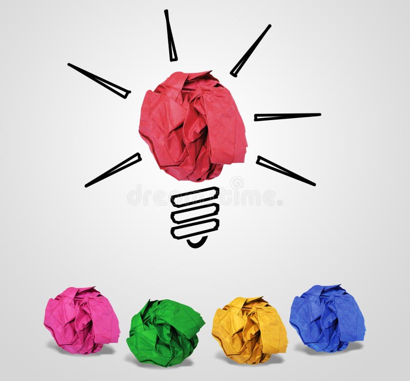 A Conceptual Photo Describing Many Ideas Being Floated on Table. Stock ...