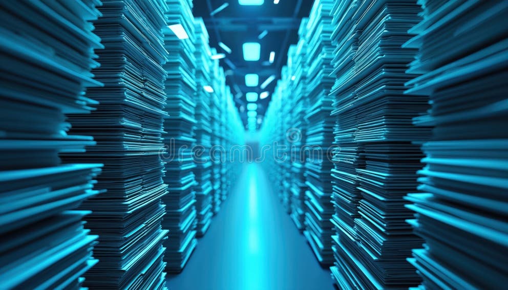 Conceptual Photo of Document Management System Storing Paper Records ...
