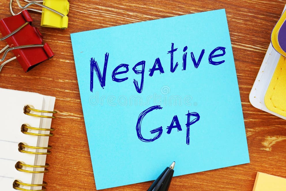 Conceptual Photo about Negative Gap with Written Text Stock Photo ...