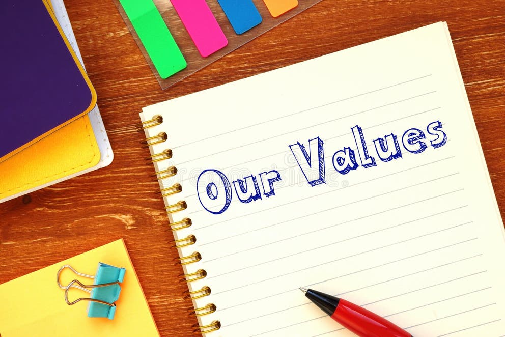 Conceptual Photo about Our Values with Written Text Stock Photo - Image ...