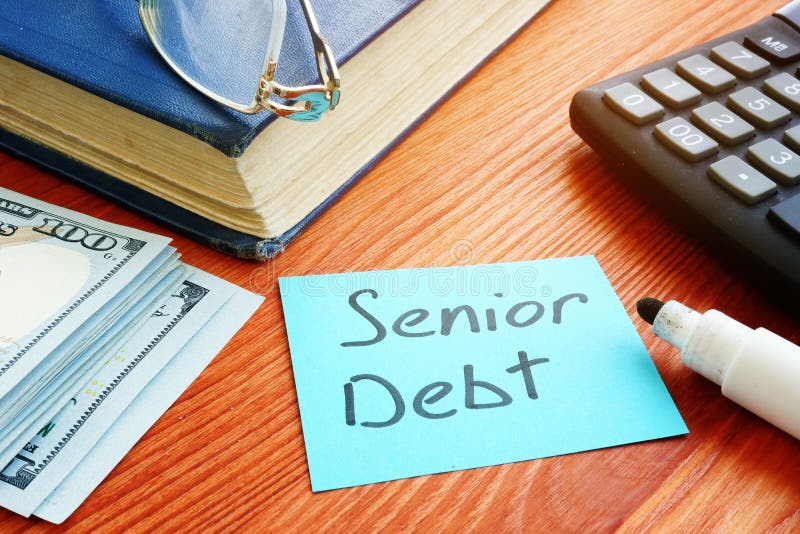 Conceptual Photo Showing Hand Written Text Senior Debt Stock Image ...