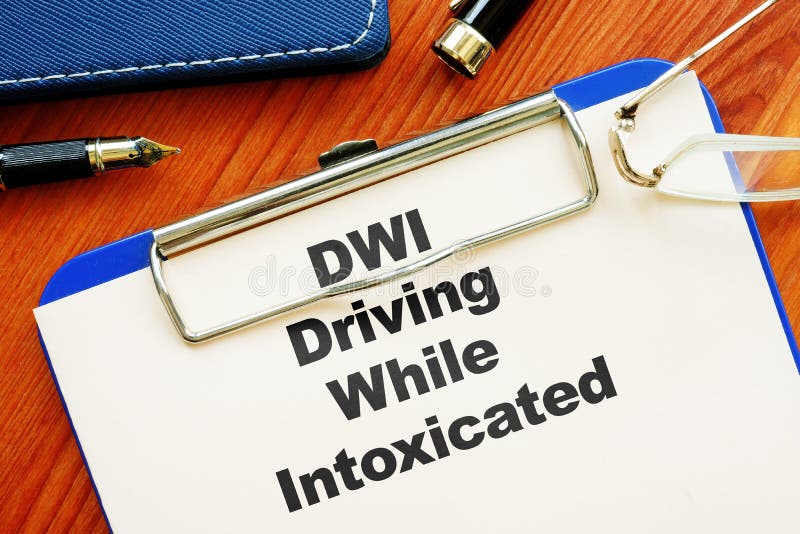 Conceptual Photo Showing Printed Text DWI Driving while Intoxicated ...