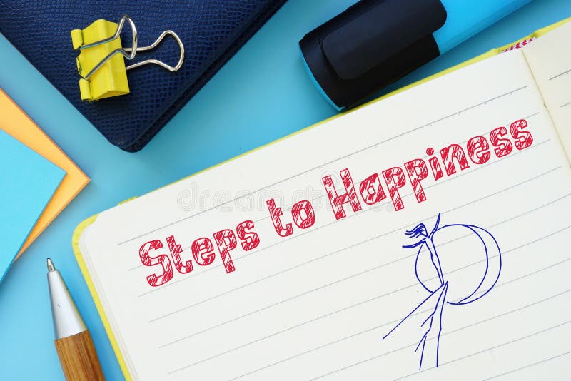 Conceptual Photo about Steps To Happiness with Written Phrase Stock ...