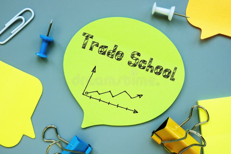 Conceptual Photo about Trade School with Handwritten Phrase Stock Photo ...