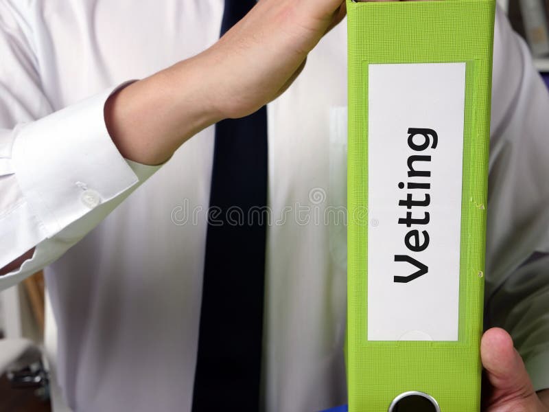 Conceptual Photo about Vetting with Handwritten Text Stock Image ...