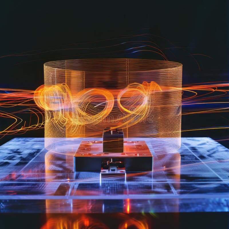 A Conceptual Photograph Featuring an Inductor As the Focal Point Stock ...