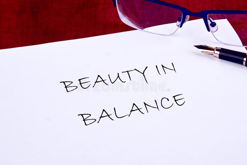 The Conceptual Phrase BEAUTY in BALANCE, Self Care Concept Copy Space ...
