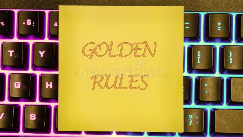 Conceptual Golden Rule Symbol. Animation of the GOLDEN RULES Concept ...