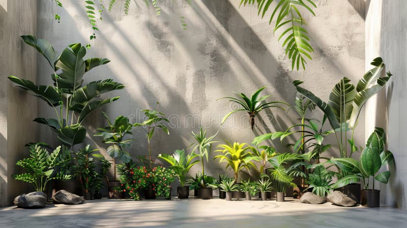 Conceptual Plant Setup Enhancing Visual Harmony Stock Illustration ...