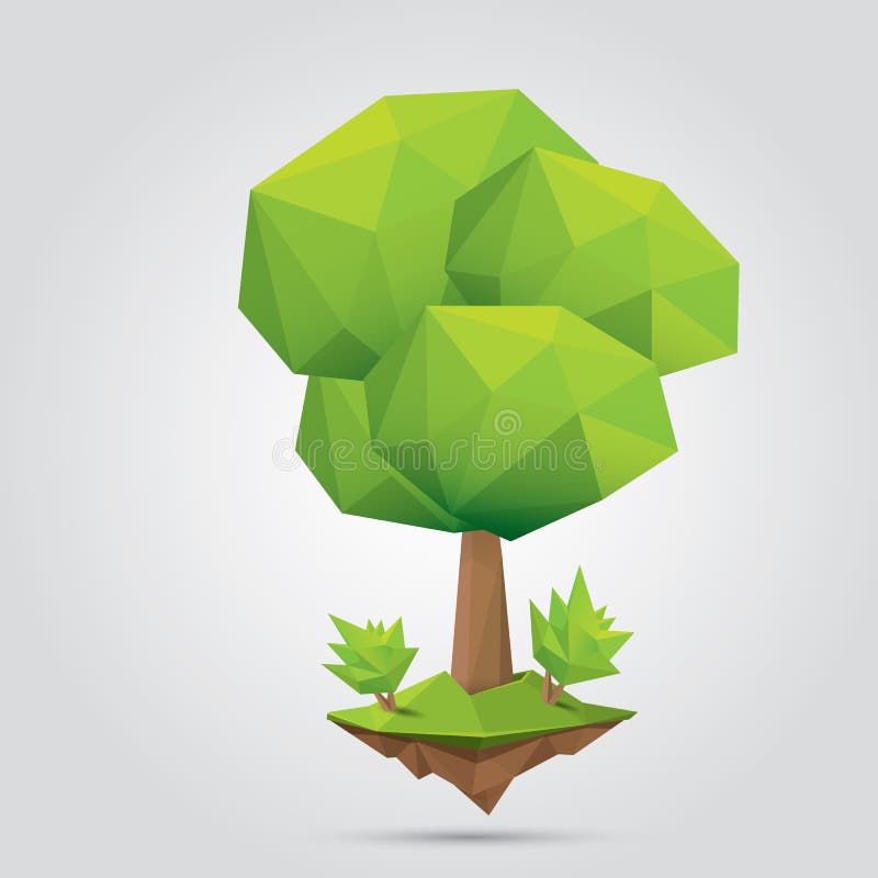 Conceptual Polygonal Tree. Vector Illustration Stock Vector ...