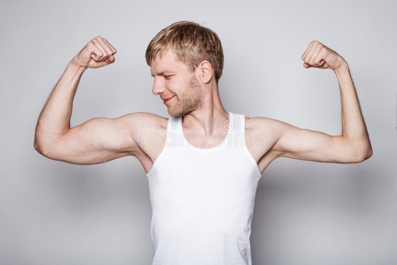 Conceptual Portrait of a Right Handed Man Stock Image - Image of freak ...