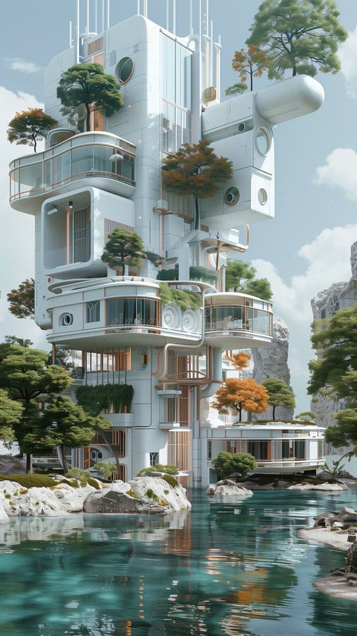 Conceptual Portrayal of Advanced Treehouselike Structures Boasting ...