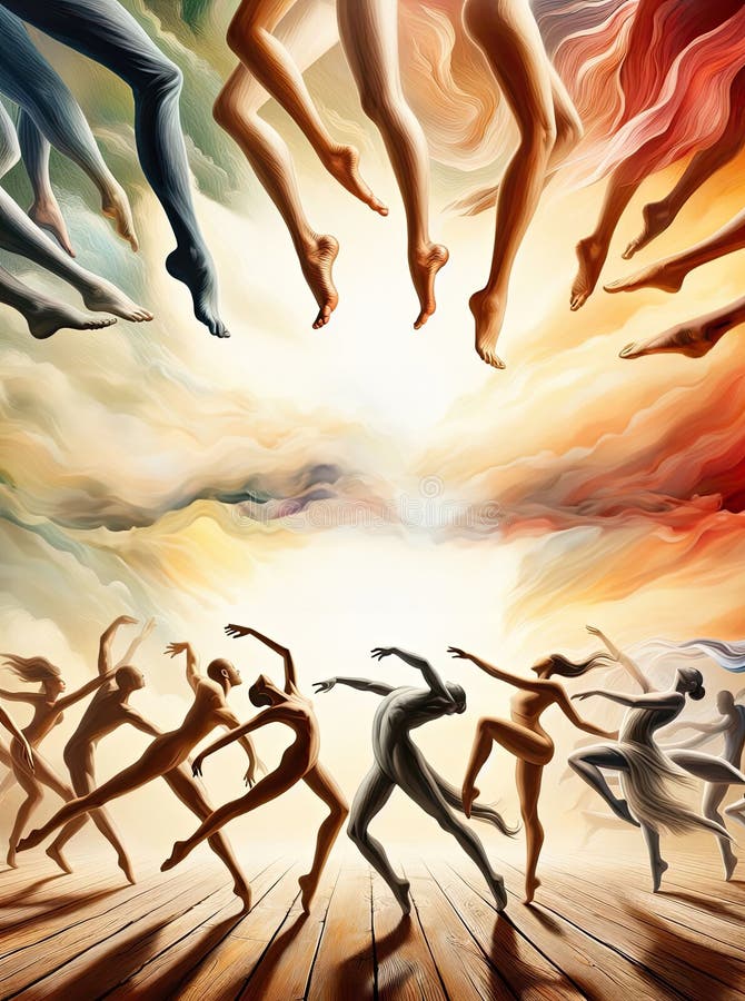 Conceptual Poster for Dancing People. Dancing People and Dancers Feet ...