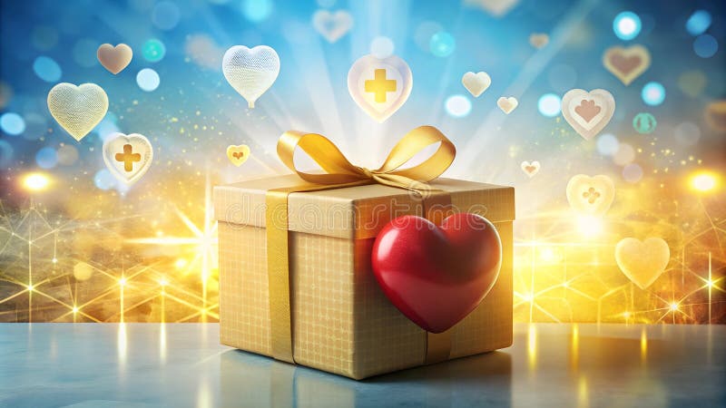 A Conceptual Poster Design Showing a Gift Box with a Surprise Stock ...