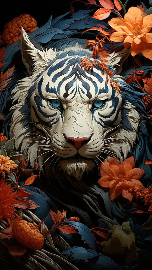 Conceptual and Powerful Tiger Design. Stock Illustration - Illustration ...