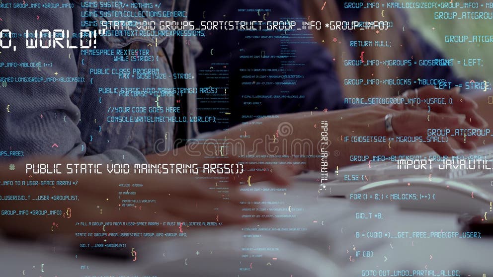Conceptual Programming and Coding of Future Software Stock Image ...