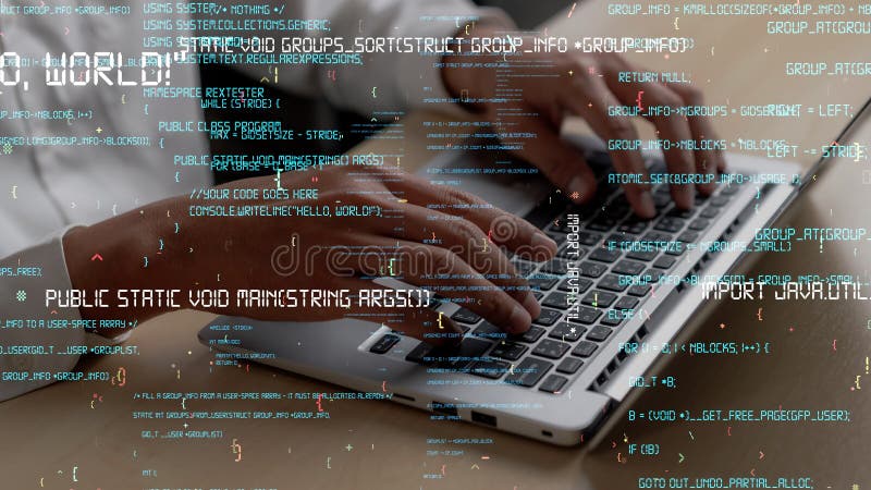 Conceptual Programming and Coding of Future Software Stock Photo ...