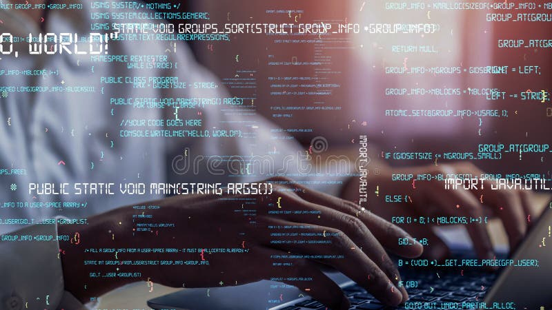 Conceptual Programming and Coding of Future Software Stock Illustration ...