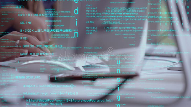 Conceptual Programming and Coding of Future Software Stock Image ...