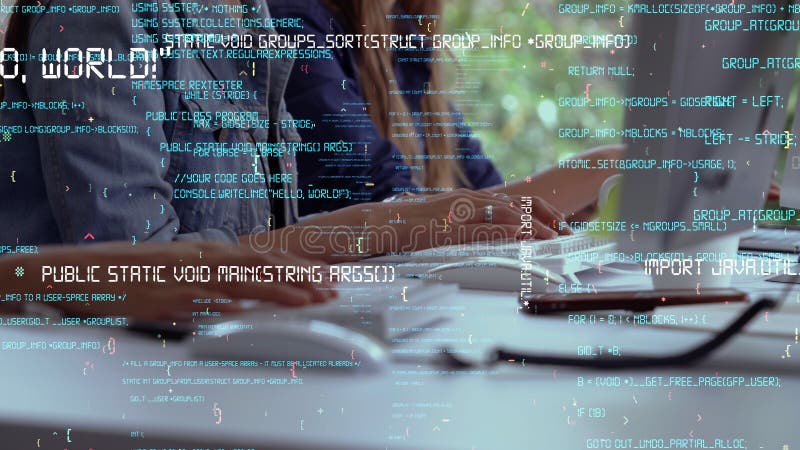 Conceptual Programming and Coding of Future Software Stock Photo ...