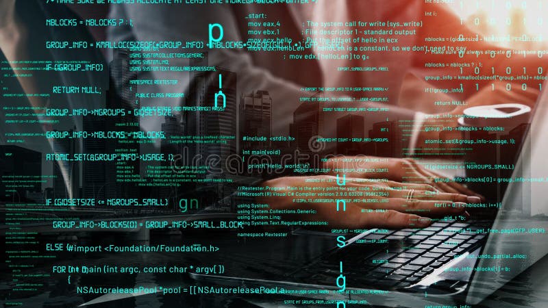 Conceptual Programming and Coding of Future Software Stock Image ...