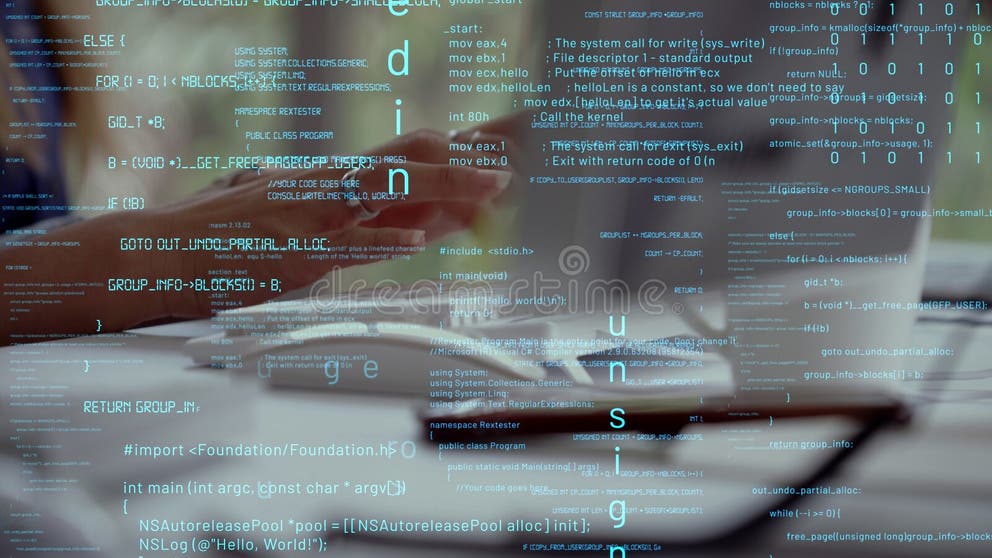 Conceptual Programming and Coding of Future Software Stock Photo ...