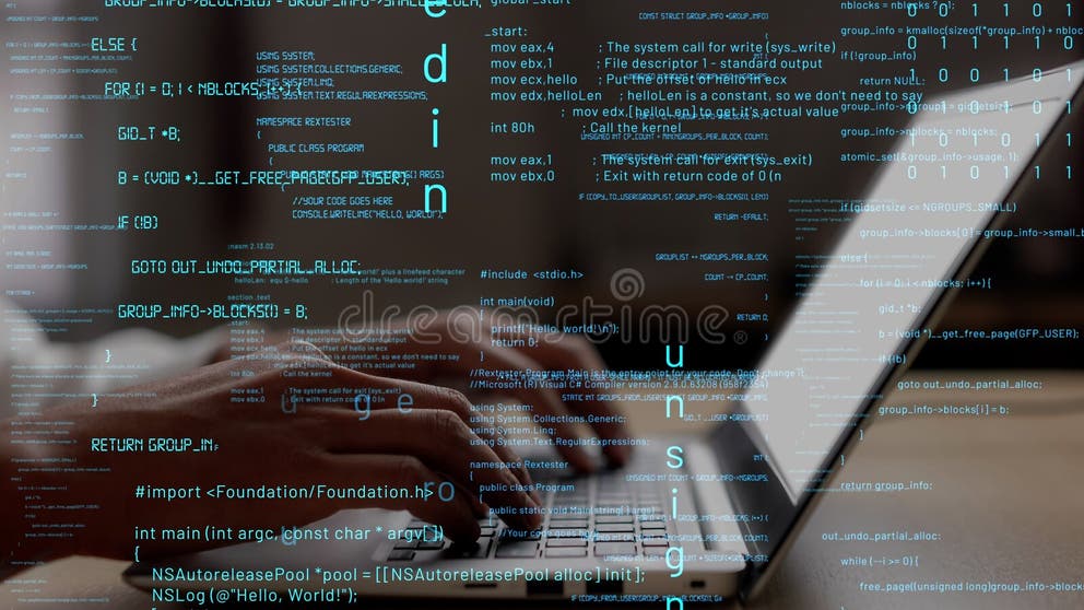 Conceptual Programming and Coding of Future Software Stock Photo ...