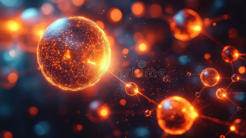 Conceptual Quantum Cryptography Image with Photon Transmission and ...