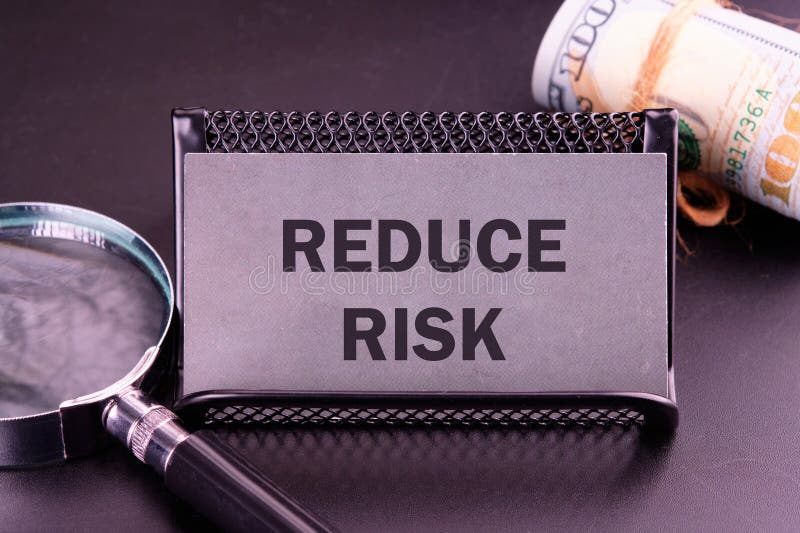 Conceptual Reduce Risk Symbol. Copy Space Stock Image - Image of ...