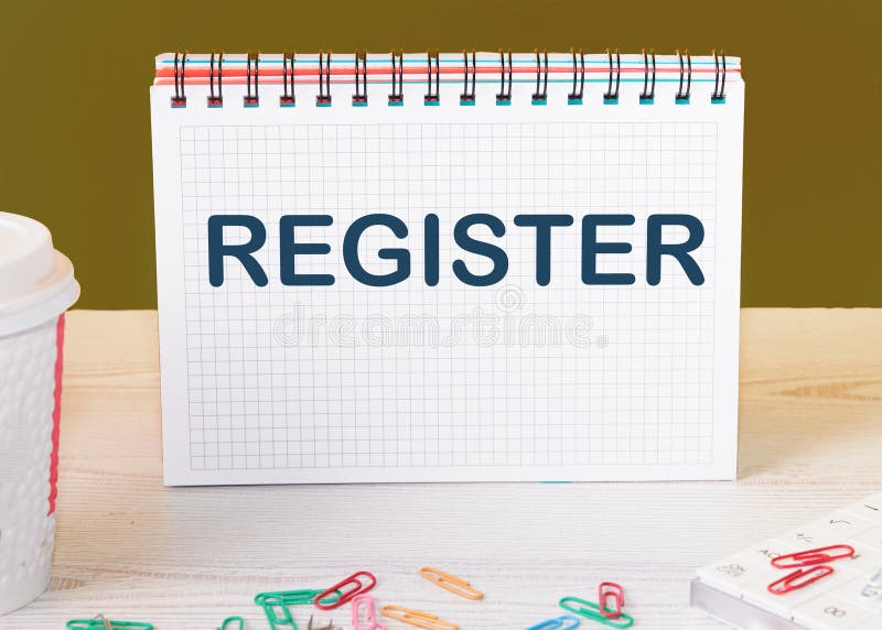 Conceptual Register Symbol. Copy Space Stock Image - Image of piece ...