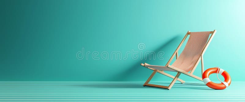 Conceptual Rendering of a Summer Beach Concept with a Chair and a ...