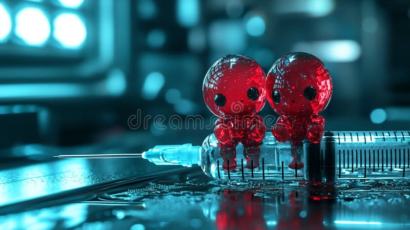 Conceptual Representation of Blood Drops As Little Figures Sitting on a ...