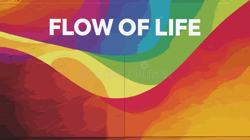 Conceptual Representation of the Flow of Life through a Vibrant Color ...