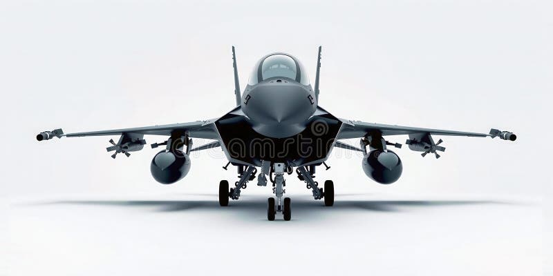 Conceptual Representation of the Frontal View of a Modern Dark Fighter ...