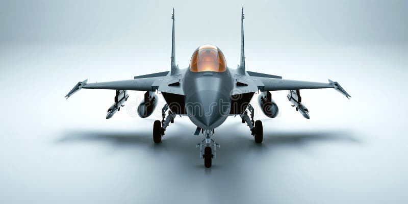 Conceptual Representation of the Frontal View of a Modern Dark Fighter ...