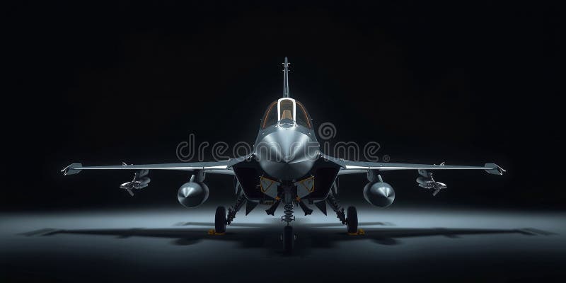 Conceptual Representation of the Frontal View of a Modern Dark Fighter ...