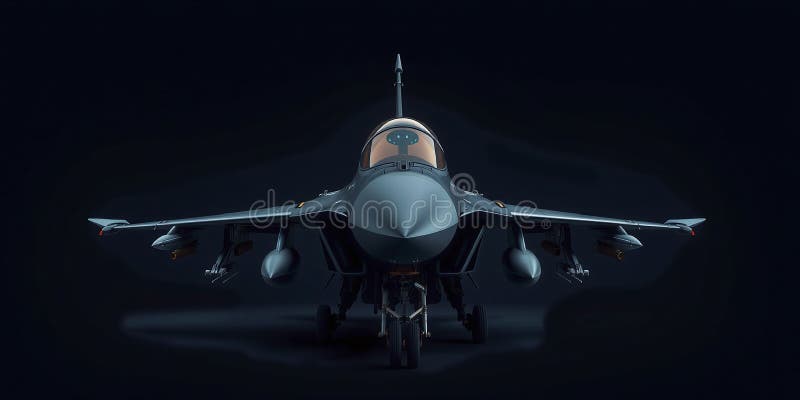 Conceptual Representation of the Frontal View of a Modern Dark Fighter ...