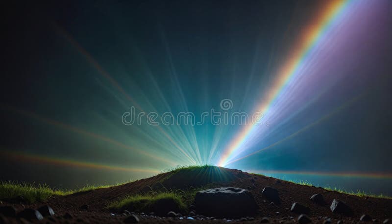 Conceptual Representation of Natural Visible Light Refracted and ...