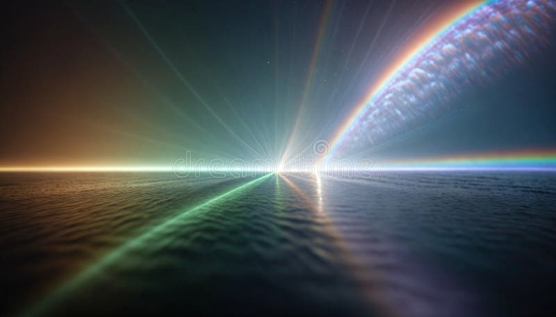 Conceptual Representation of Natural Visible Light Refracted and ...