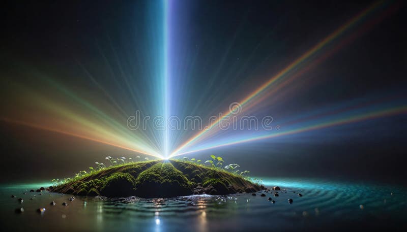 Conceptual Representation of Natural Visible Light Refracted and ...