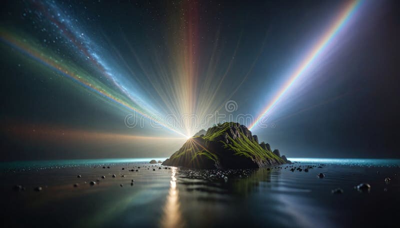 Conceptual Representation of Natural Visible Light Refracted and ...