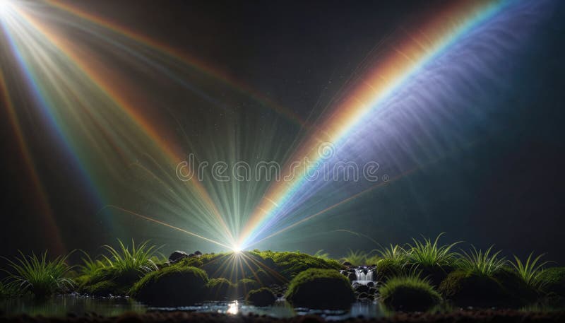 Conceptual Representation of Natural Visible Light Refracted and ...