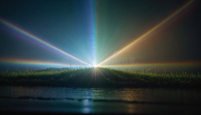 Conceptual Representation of Natural Visible Light Refracted and ...