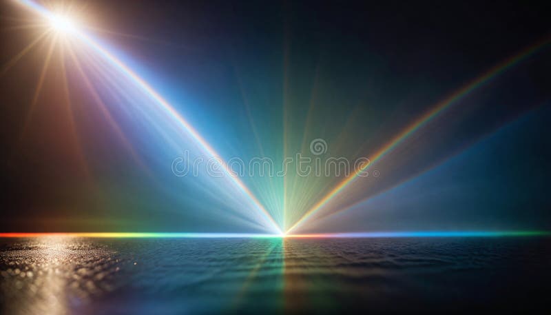Conceptual Representation of Natural Visible Light Refracted and ...