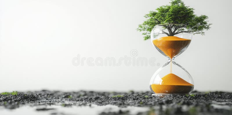 A Conceptual Representation of Time and Nature Features an Hourglass ...